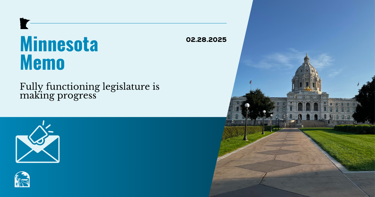 Minnesota Memo - fully functioning legislature is making progress ...