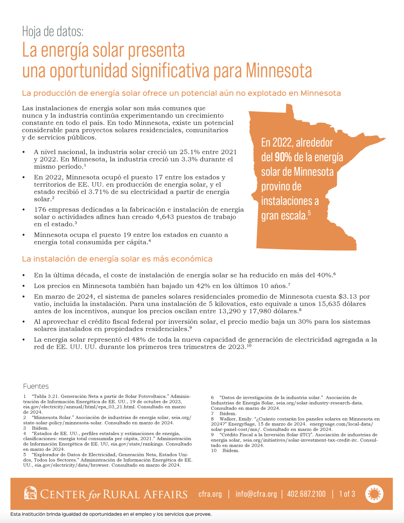 La energía solar presenta una oportunidad significativa para Minnesota ...